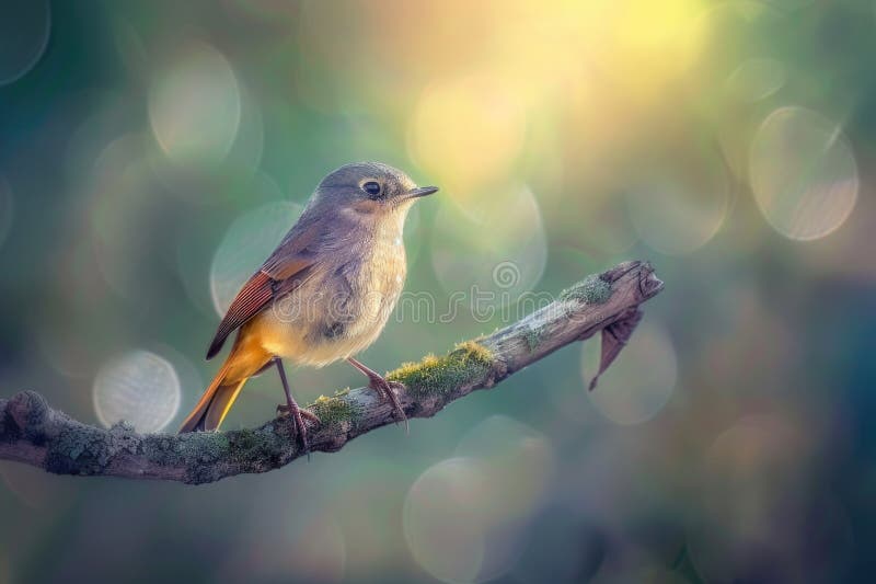 A Small Bird Sitting on a Tree Branch, Possibly Waiting for Prey or ...