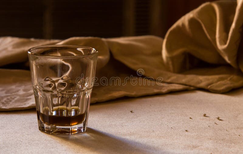 Small Bitter Glass on a Table of a Wooden Chalet Stock Photo - Image of ...