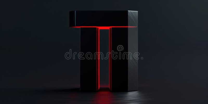 A Small Black Box with a Bright Red Light on Stock Illustration ...