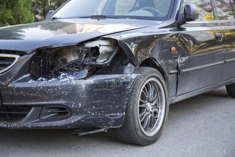 Damaged Black Car Stock Photos - Download 3,058 Royalty Free Photos