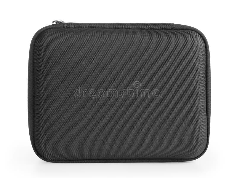 Small Black Case Isolated with Clipping Path Stock Image - Image of ...