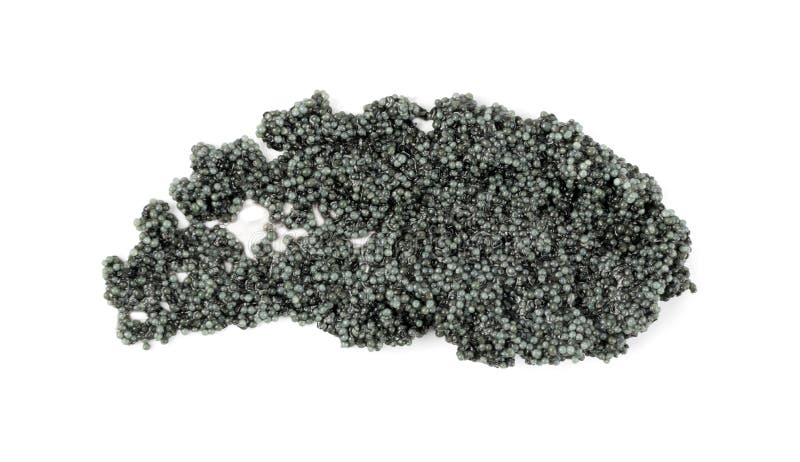 Small Black Caviar Isolated on White Background Top View Stock Photo ...