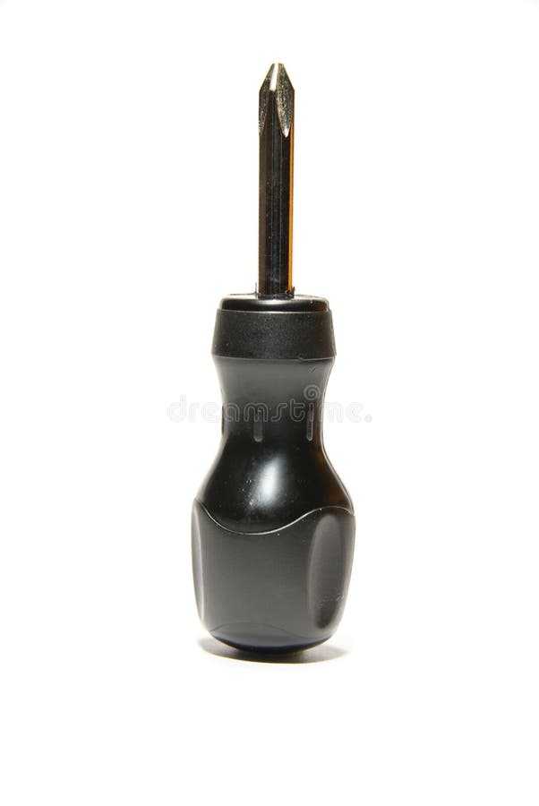 Small, Black Screwdriver on White Stock Photo - Image of screwdriver ...