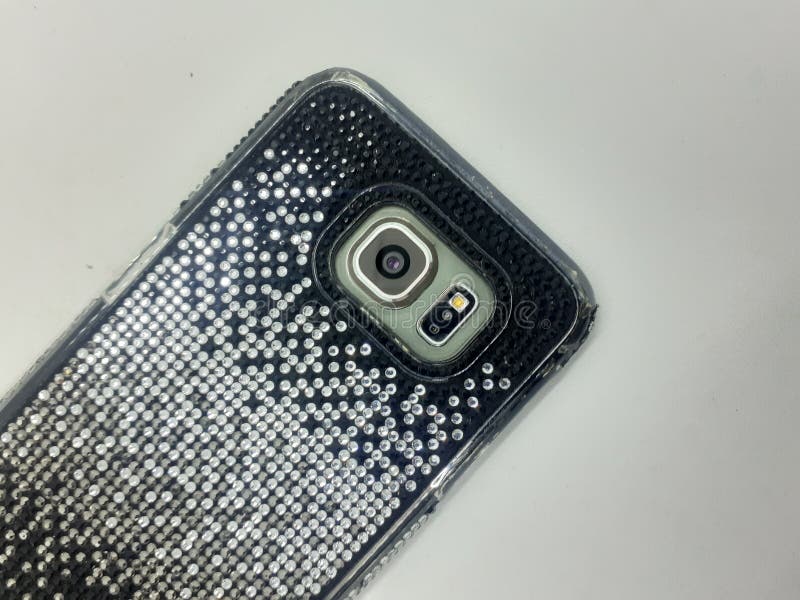 Small Black Smartphone Casing on White Isolation Background Stock Image ...