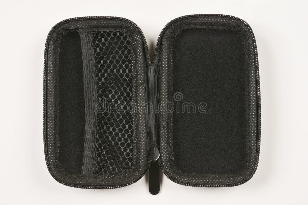 Small black zippered case stock photo. Image of black - 363292238