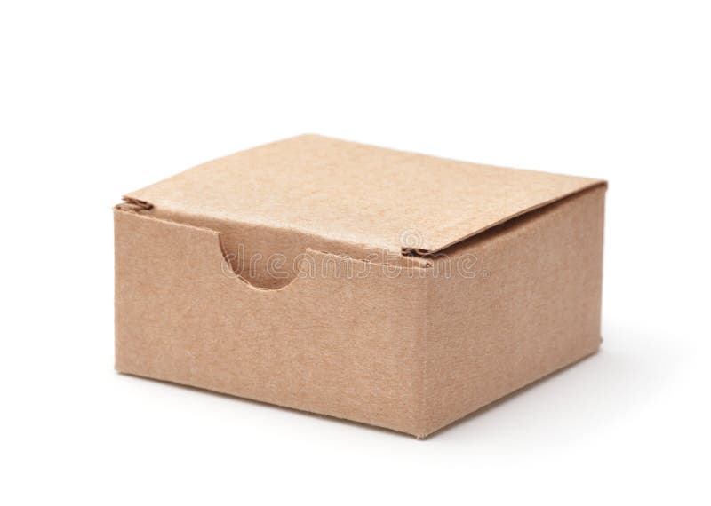 Small Blank Brown Corrugated Board Box Stock Photo - Image of brown ...