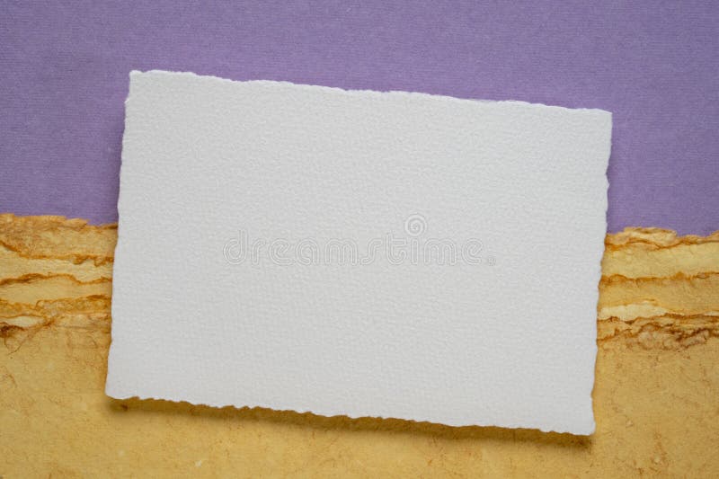Small Blank Sheet of Watercolor Paper on Art Paper Stock Image - Image ...