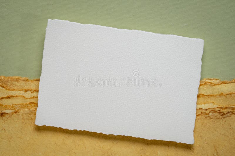 Blank Sheet of Watercolor Paper on a Tan Toned Paper Stock Photo ...