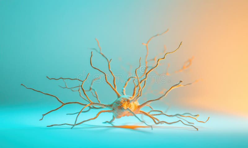 A Small Blob of a Brain with Many Branches Stock Illustration ...