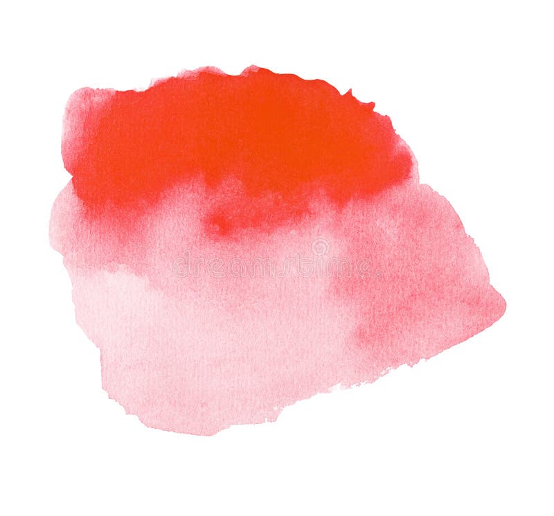 Small Blob of Red Watercolor Stock Illustration - Illustration of ...