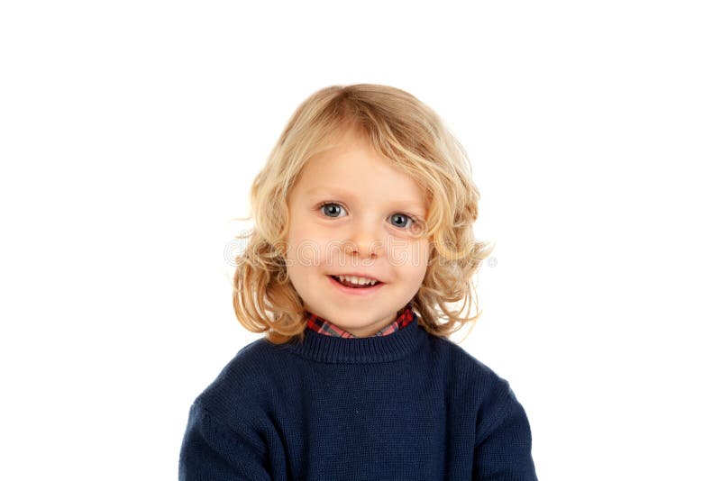 Small Blond Child with Four Years Stock Photo - Image of little, face ...