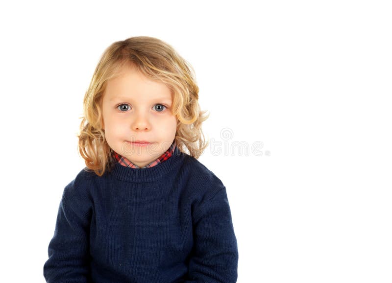 Small Blond Child with Four Years Stock Image - Image of portrait ...