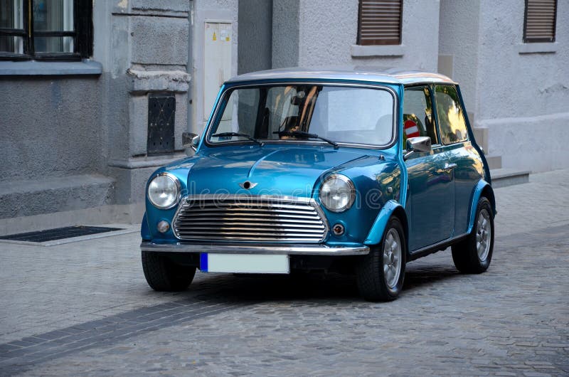 Small blue car stock image. Image of vehicle, nostalgia - 48633725