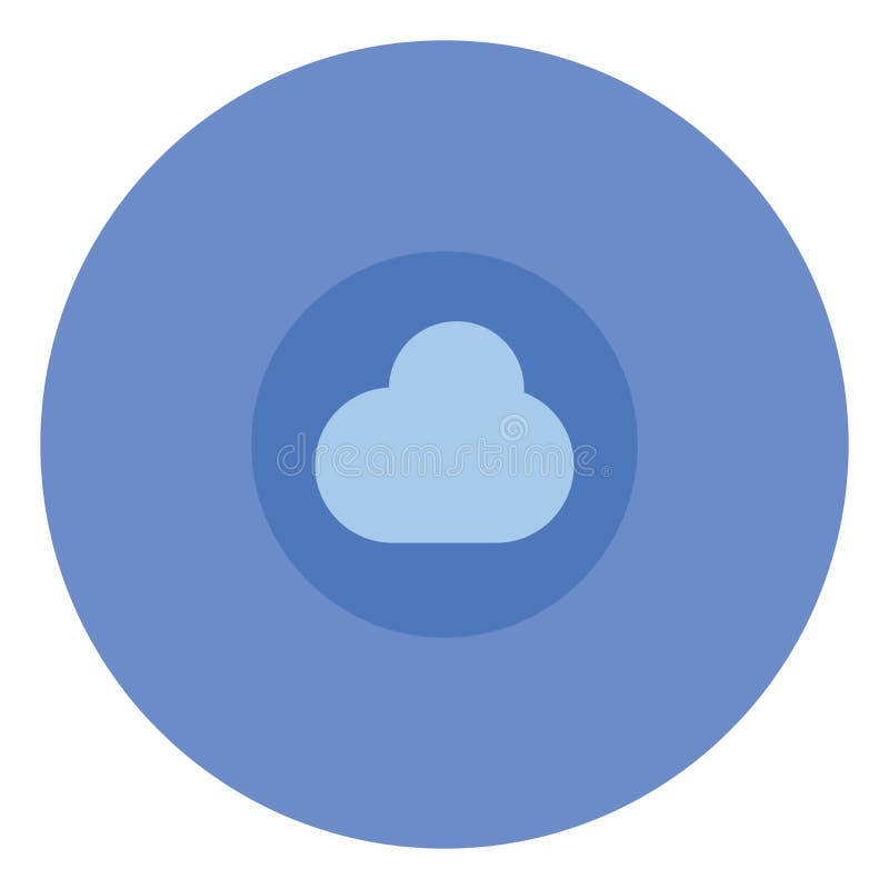 Small blue cloud, icon stock vector. Illustration of nature - 258926755