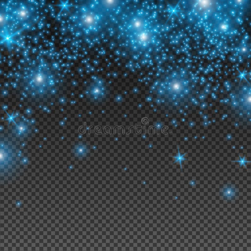 Small Blue Falling Sparkles Stock Vector - Illustration of fall, light ...