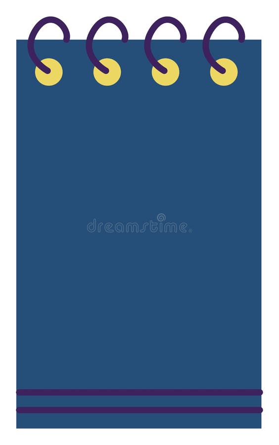 Small blue notebook, icon stock vector. Illustration of little - 261075906