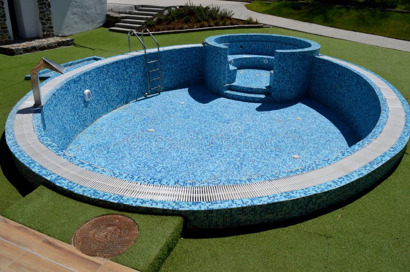 Small blue outdoor pool stock photo. Image of outdoor - 184254590