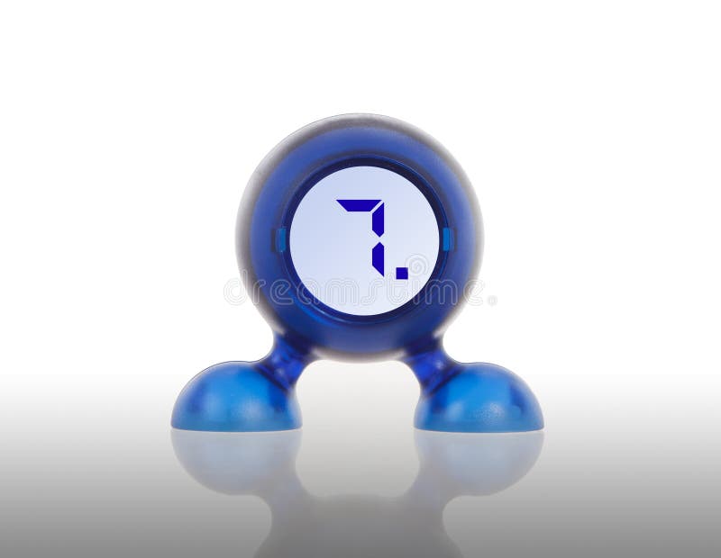 Small Blue Plastic Object with a Digital Display Stock Image - Image of ...