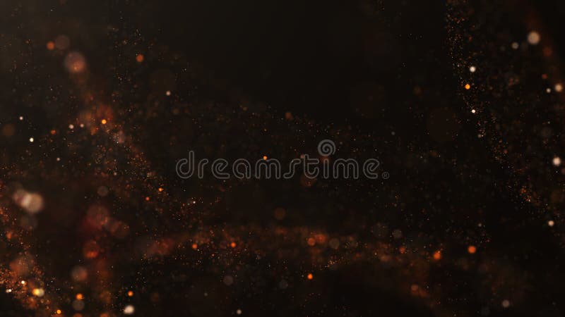 Abstract Blurred Sparkling or Glittering Particles on Dark Blue ...