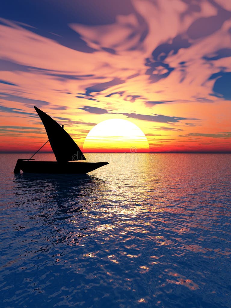 Sunset Small Boat Stock Illustrations – 4,737 Sunset Small Boat Stock ...