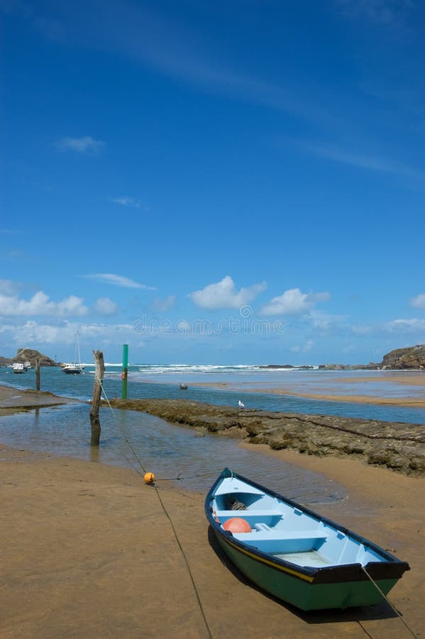 Small Boat on a Beach stock photo. Image of beautiful - 20913560