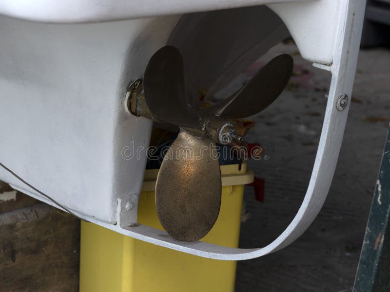 Small Boat Engine Propeller Stock Image - Image of transport, engine ...