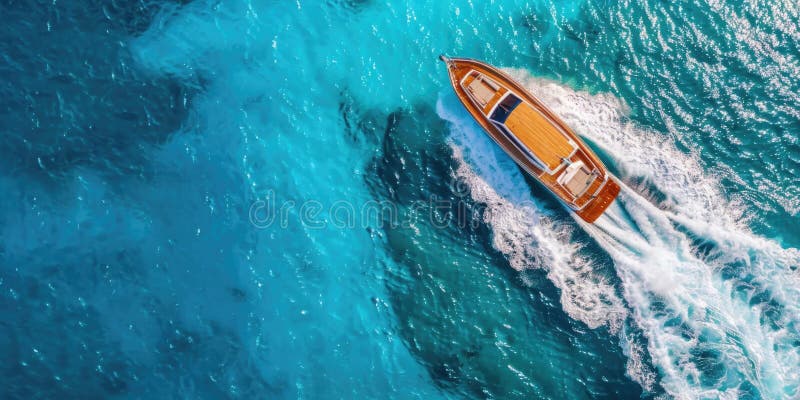 A Small Boat Floating in the Middle of a Large Lake or Sea, Suitable ...