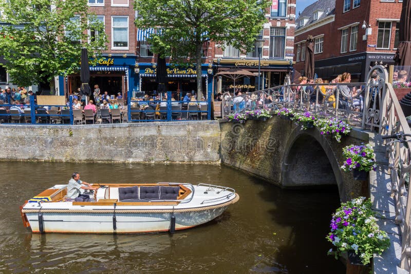 Small Boa Going Under a Bridge in Leeuwarden Editorial Image - Image of ...