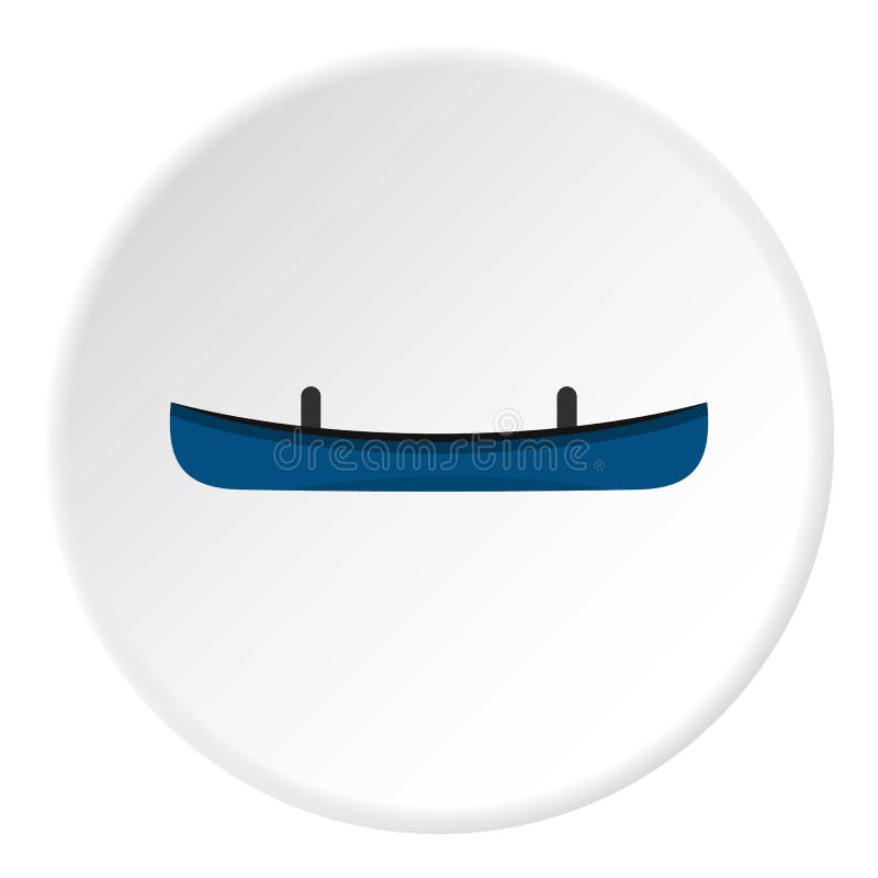 Small boat icon circle stock vector. Illustration of summer - 95442624