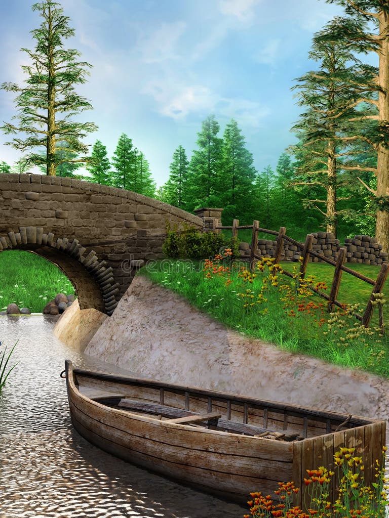 Old Boat Bridge Stock Illustrations – 3,242 Old Boat Bridge Stock ...