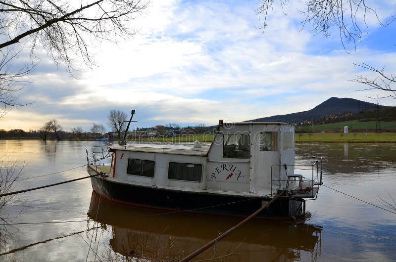 Small boat on river editorial image. Image of river, ship - 71580880