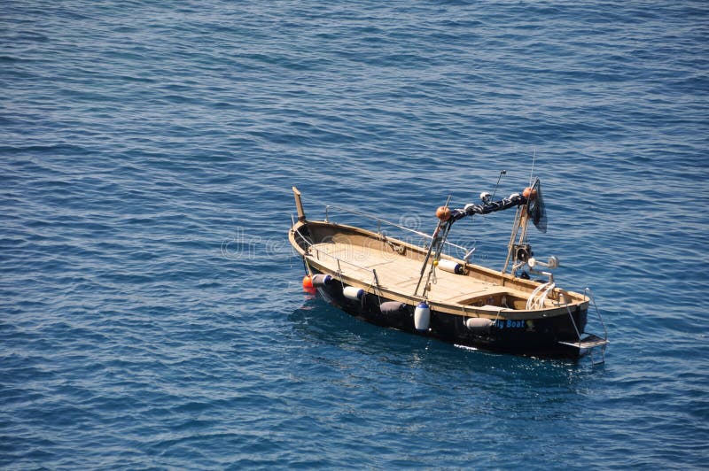 Small boat editorial stock photo. Image of storm, blue - 79665623