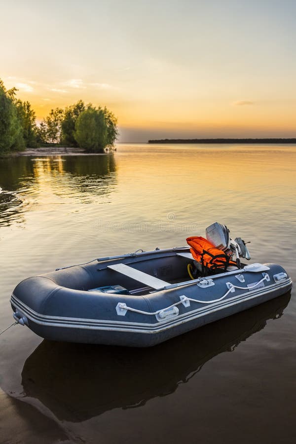 A rubber boat stock image. Image of blue, freshwater - 146158963