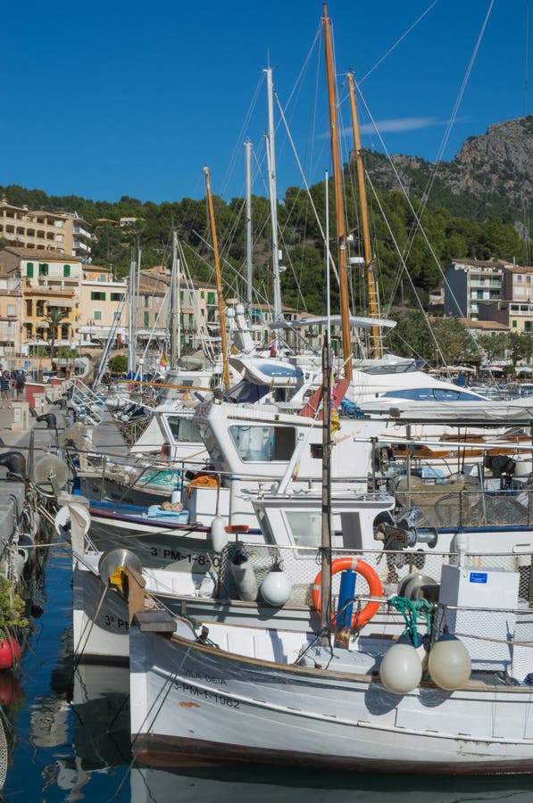 Small Boats in Port De Soller Marina Editorial Stock Image - Image of ...