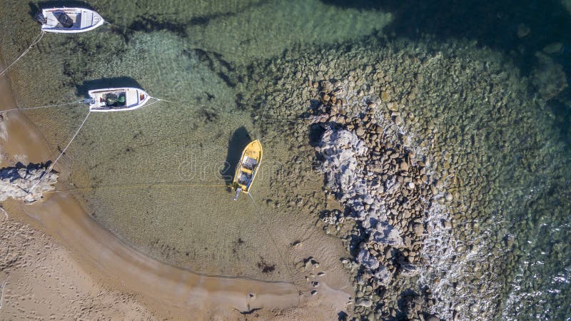 Small Boats ,top View from a Drone Stock Image - Image of scenic, blue ...