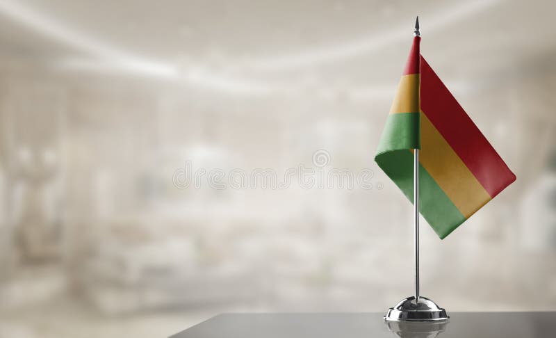 A Small Bolivia Flag on an Abstract Blurry Background Stock ...