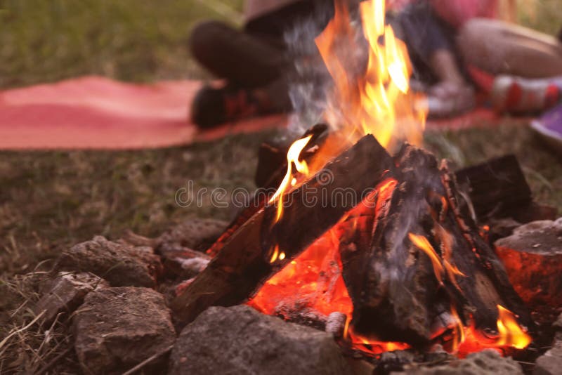 Small bonfire stock image. Image of glowing, smoke, firewood - 15257567