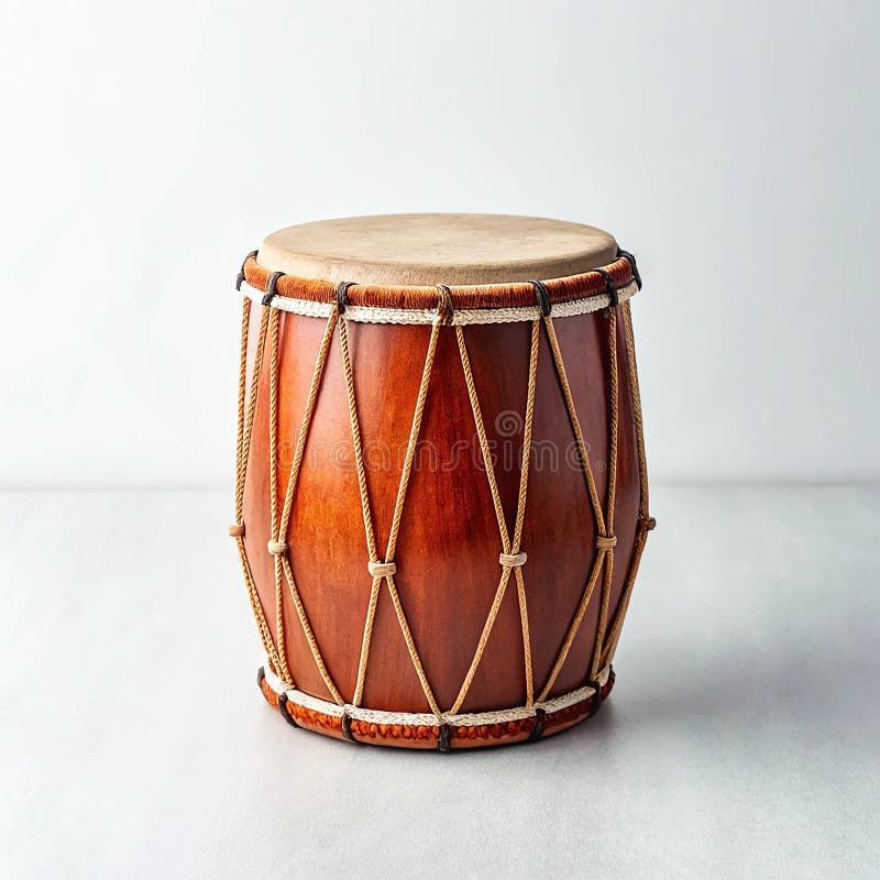 Small Bongo Drum on White Surface Stock Illustration - Illustration of ...