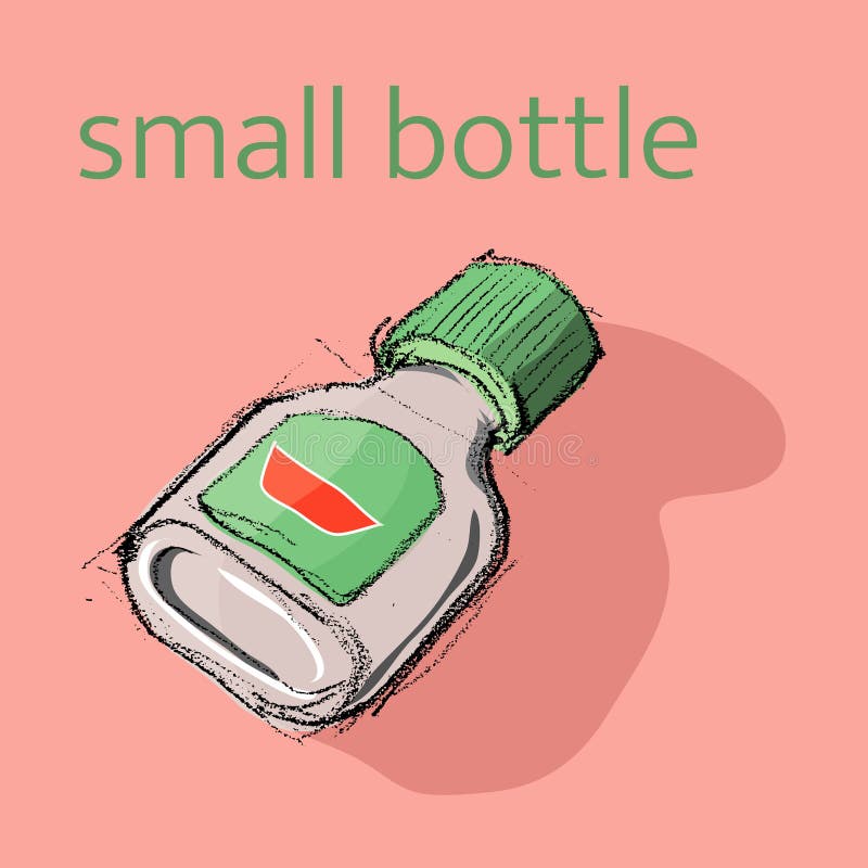 Small Bottle Drawing Sketch Pencil Style Stock Illustration ...