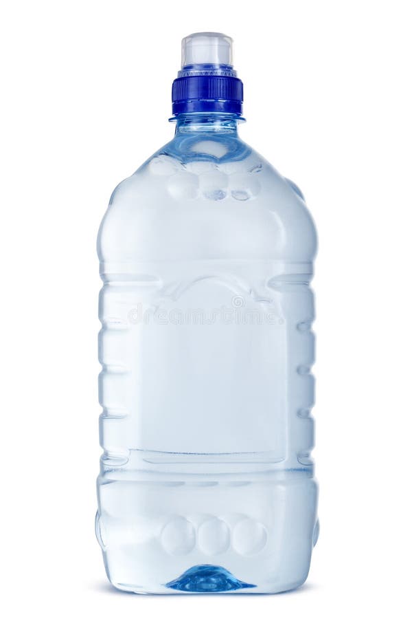Small Bottle of Mineral Water in Plastic Isolated on White Stock Image ...