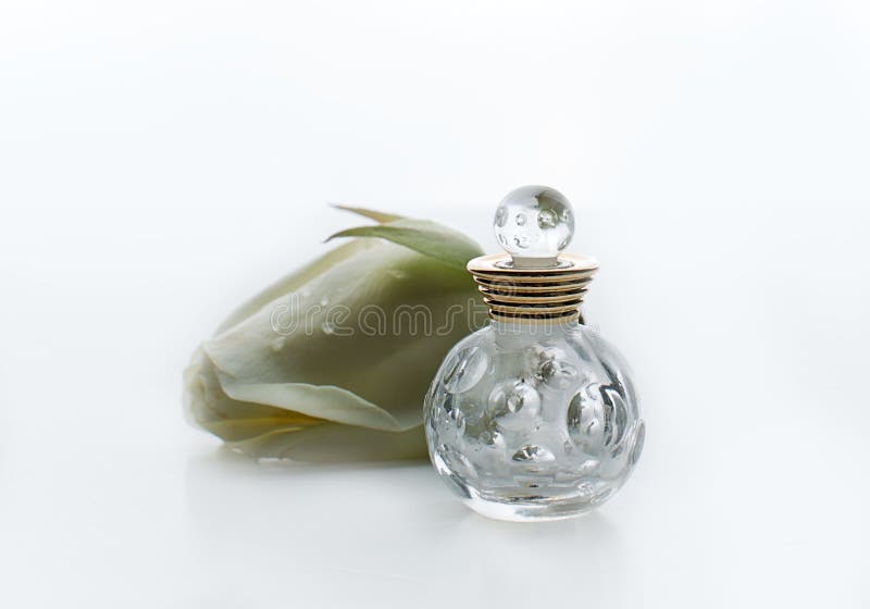 Small Bottle of Perfume with Flowers Stock Image - Image of peony ...