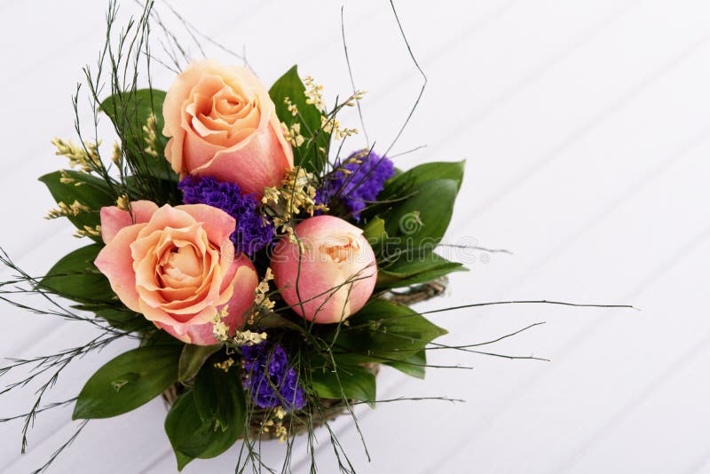 Small bouquet on table stock photo. Image of bouquet - 87789874