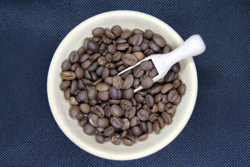 Small Bowl Full of Roasted Coffee Beans. Roasted Coffee Beans. Stock ...