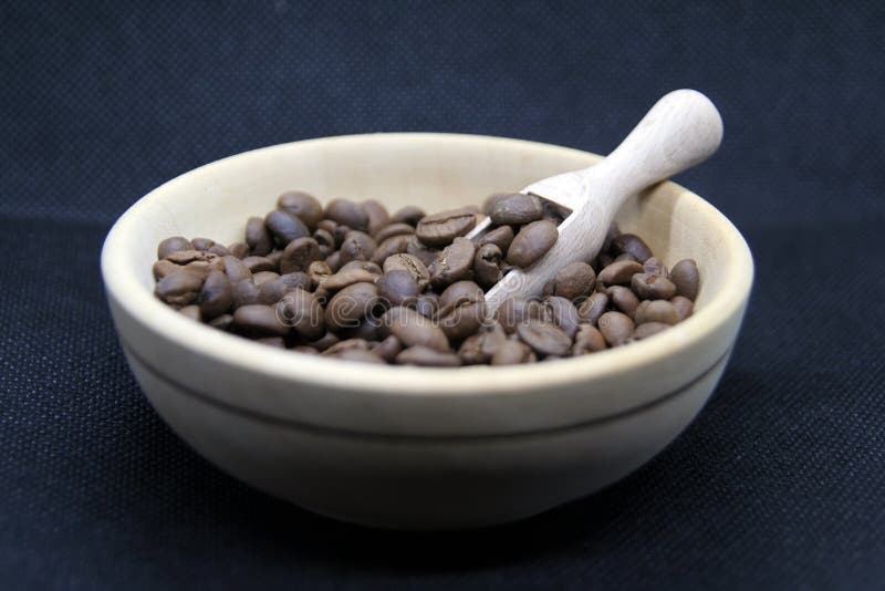 Small Bowl Full of Roasted Coffee Beans. Roasted Coffee Beans. Stock ...