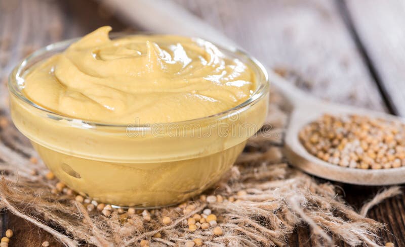 Small bowl with Mustard stock photo. Image of spice, natural - 41365962