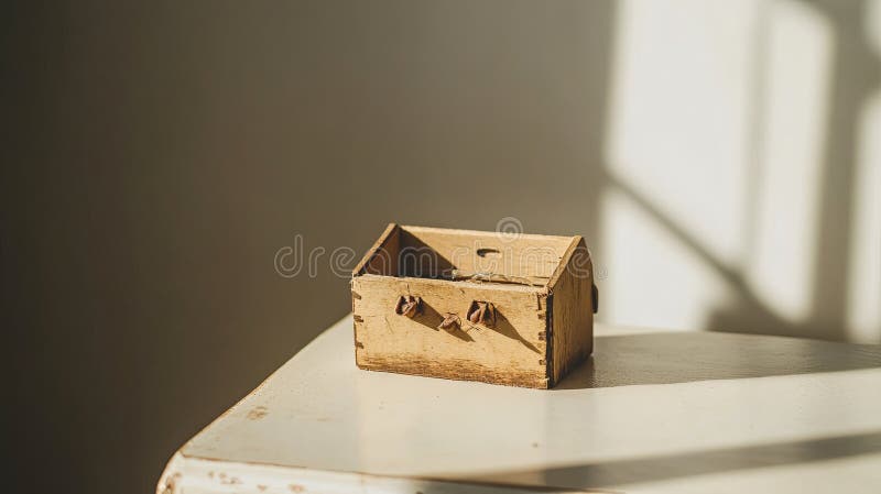A Small Box of Humane Rodent Traps Styled on a Smooth White Table Stock ...