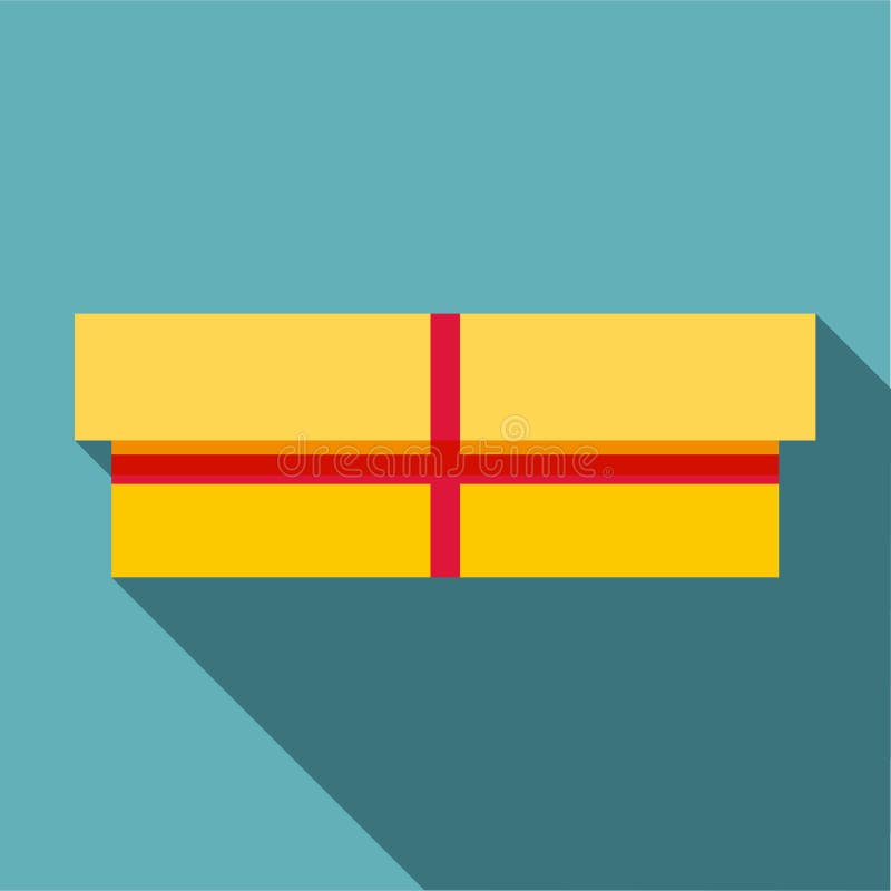 Small box icon, flat style stock vector. Illustration of party - 83131407