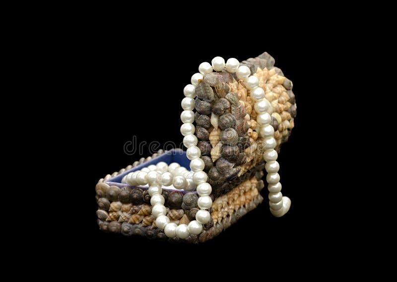 Small box with pearls stock image. Image of full, necklace - 50091915