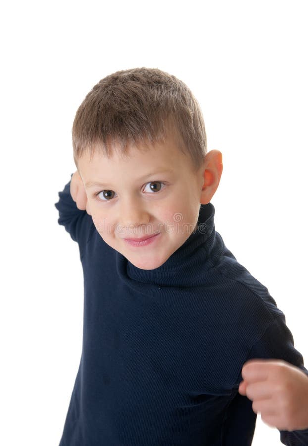 The small boxer stock image. Image of smile, expression - 17043273