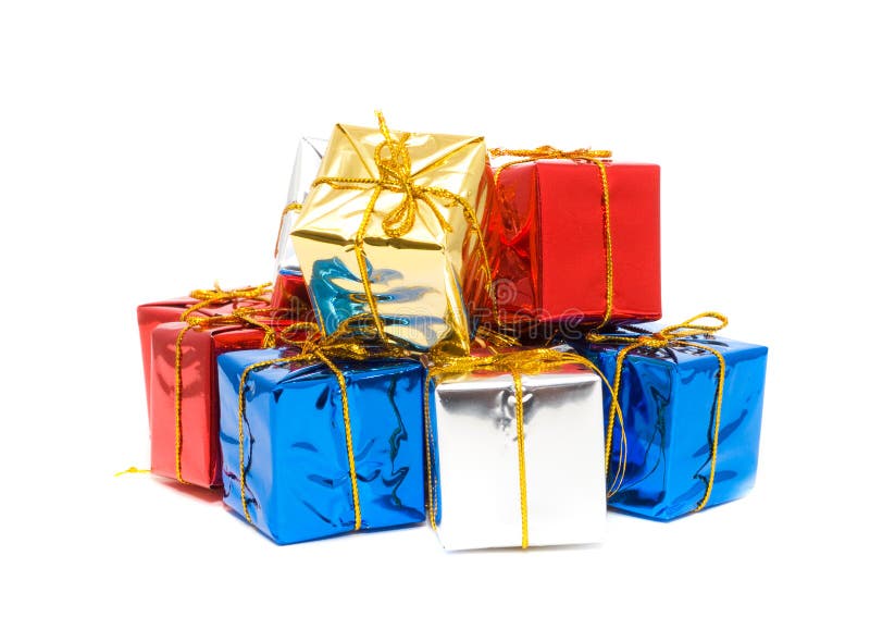 Small boxes of gifts stock image. Image of isolated, suprise - 3710785